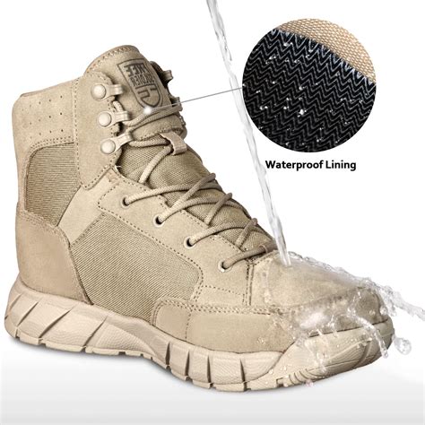 Free Soldier Waterproof Hiking Work Boots Mens Tactical Boots 6 Inches