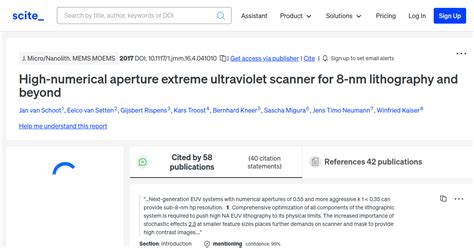 High Numerical Aperture Extreme Ultraviolet Scanner For 8 Nm Lithography And Beyond High Numerical Aperture Extreme Ultraviolet Scanner For 8 Nm Lithography And Beyond