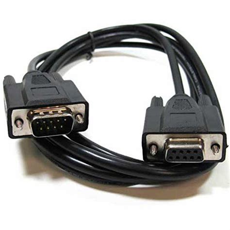 GetUSCart SF Cable Ft DB M F Serial Extension Cable RS Black Color
