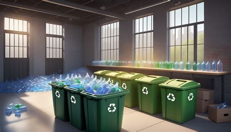 Sorting Plastic Bottles Containers Into Recycling Bins Reducing Waste