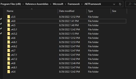 The Reference Assemblies For Netframeworkversionv40 Were Not Found