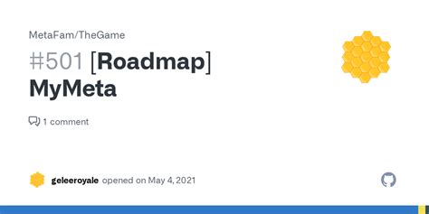 [roadmap] [mymeta] · issue 501 · metafam thegame · github