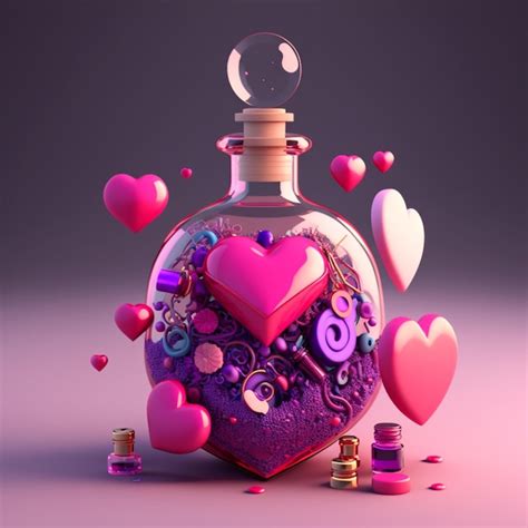 Premium Photo Love Potion Digital Design