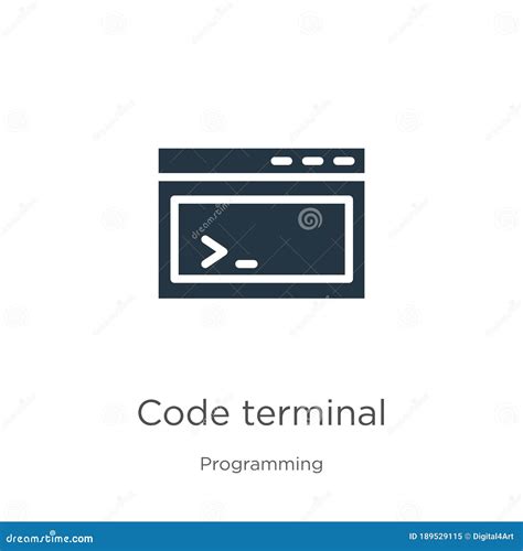 Code Terminal Icon Vector Trendy Flat Code Terminal Icon From Programming Collection Isolated