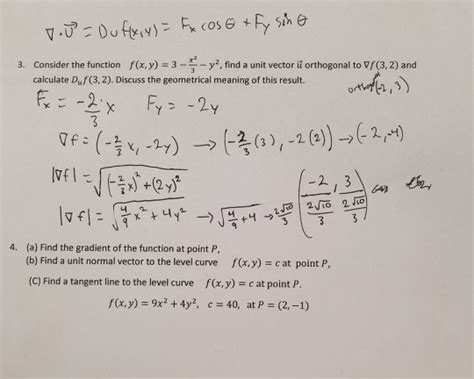 solved 3 f x y 3 3 y2 find a unit vector u orthogonal to