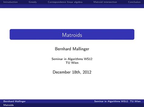 Matroids Pdf