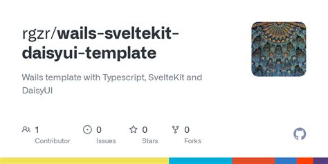 GitHub Rgzr Wails Sveltekit Daisyui Template Wails Template With