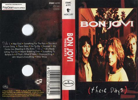 Bon Jovi These Days South African Cassette Tape Starc6191 South