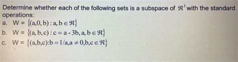 solved determine whether each of the following sets is a