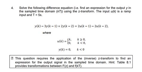 solved solve the following difference equation i e ﻿find