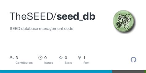 GitHub TheSEED Seed Db SEED Database Management Code
