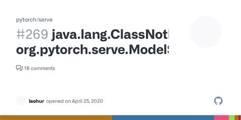 Javalangclassnotfoundexceptionrvemodelserver · Issue