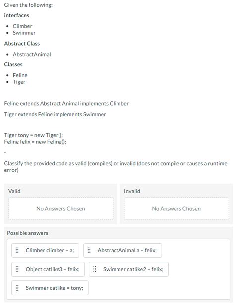 Solved Given The Following Interfaces Climber Swimmer