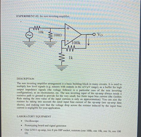 solved experiment 2 the non inverting amplifier