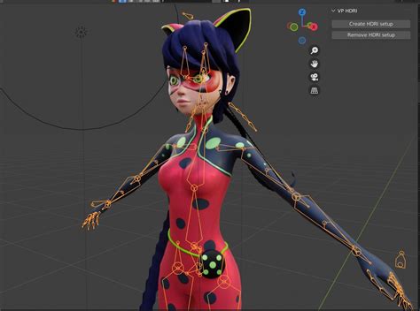 3d Model Miraculous Ladybug Bug Noir Animated Rigged Low Poly Vr Ar