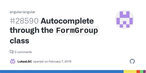 Autocomplete Through The FormGroup Class Issue 28590 Angular