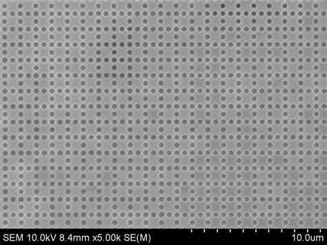 scanning electron micrograph sem of a superconducting nb film with a