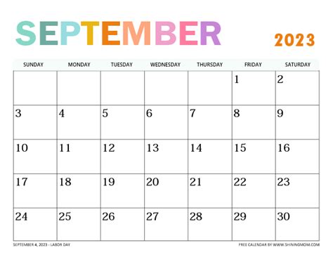 Free Printable September 2023 Calendar Artofit