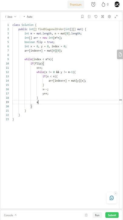 LeetCode Problem 498. Diagonal Traverse Short - YouTube