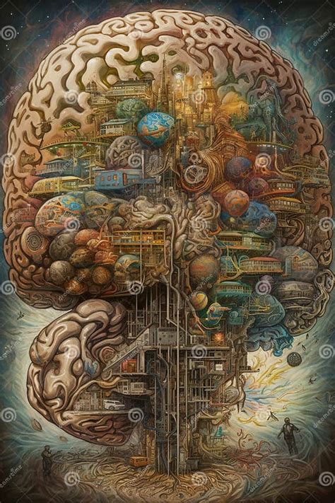 The Prefrontal Cortex Of The Brain S Executive Center Generative Ai Stock Illustration