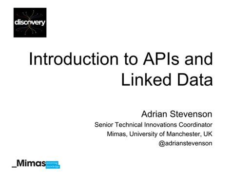Introduction To Apis And Linked Data Ppt