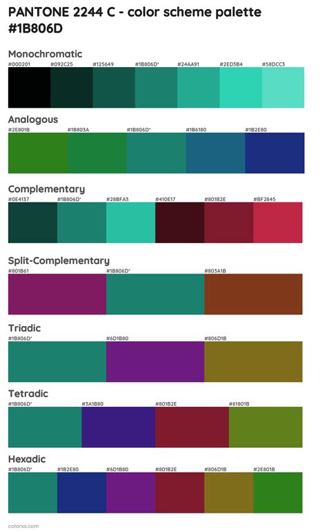 Pantone 2244 C Color Palettes