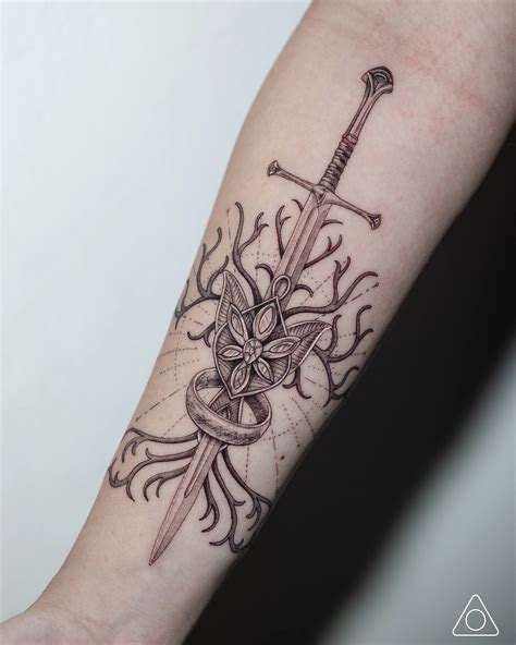 Lord Of The Rings Forearm Tattoo