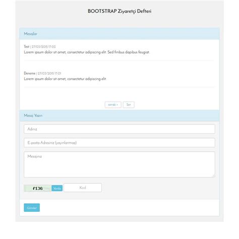 Yönetim Panelli Ziyaretçi Defteri