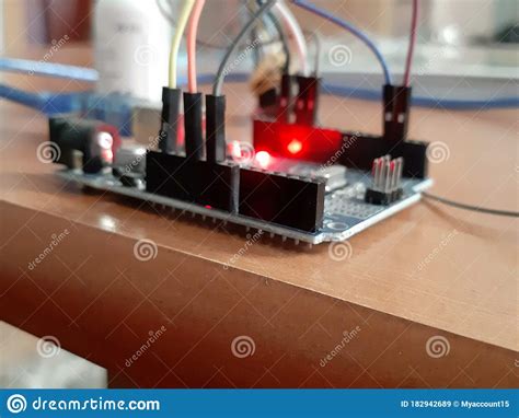 Arduino Uno Board Micro Controller Used For Building Digital Devices Stock Image Image Of