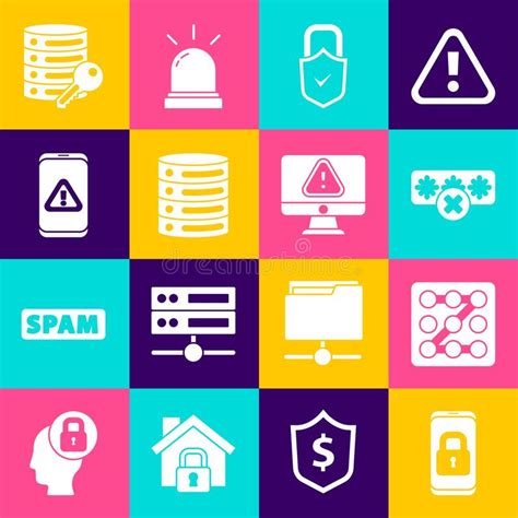 Set Mobile With Closed Padlock Graphic Password Protection Password Lock And Check Mark