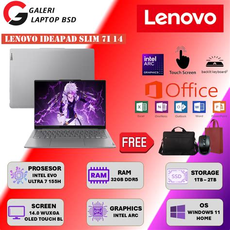 Jual Laptop Lenovo Ideapad Slim 7i 14 Processor Intel Evo Ultra 7 155h