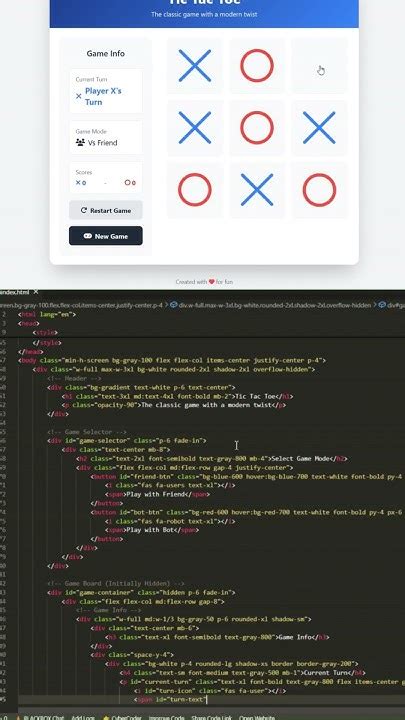 Build A Tic Tac Toe Game Using Html Css And Javascript 🕹🔥 Codingtutorial Coding
