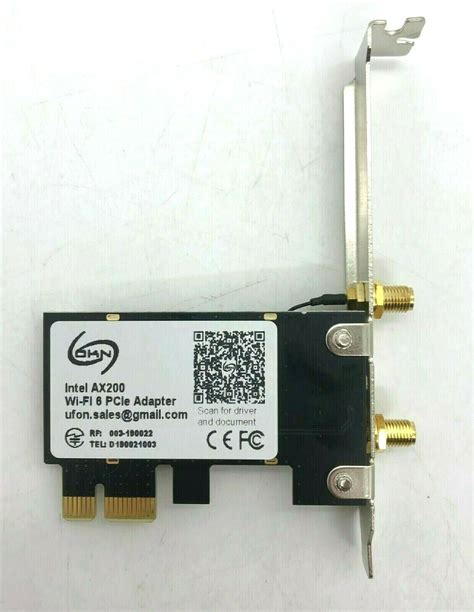 Used Intel WiFi AX PCIe Wireless Card AX Dual Band Bluetooth D UBB Threads