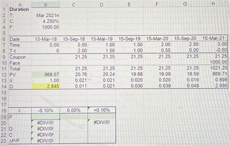 please find the duration and convexity of the given