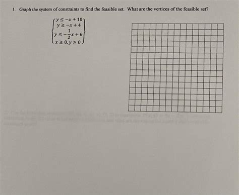 Solved 1 Graph The System Of Constraints To Find The