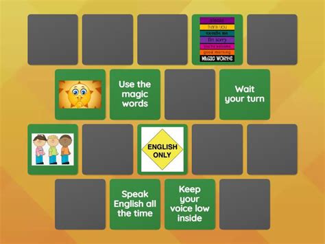 Classroom Rules Matching Pairs