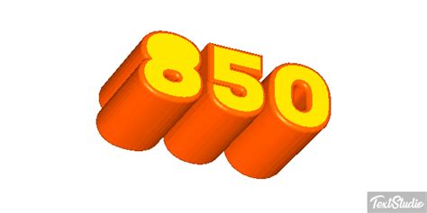 850 Number Animated  Logo Designs