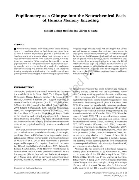 Pdf Investigating Neurochemical Involvement In Task Irrelevant