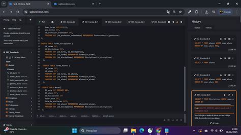 Projeto Gerenciamento Escolar Sqlite Online Conhecendo Instruções Sql Alura Cursos