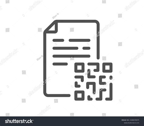 Qr Code Line Icon Scan Barcode Stock Vector Royalty Free 2188076975