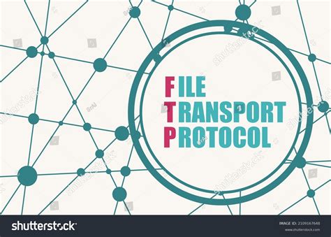 Ftp File Transfer Protocol Acronym Circle Stock Vector Royalty Free