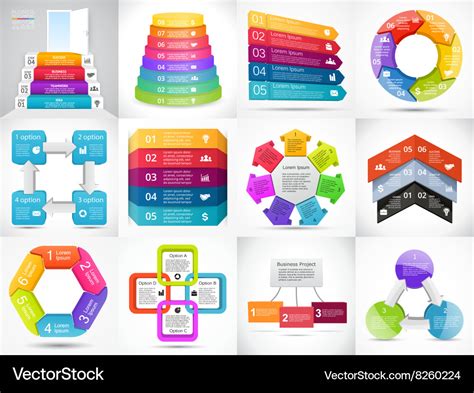 Circular Arrow Chart Diagram Royalty Free Vector Image