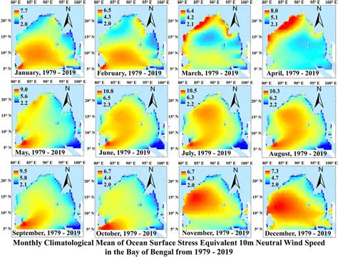 Spatial Distribution Of Ocean Surface Stress Equivalent 10m Neutral