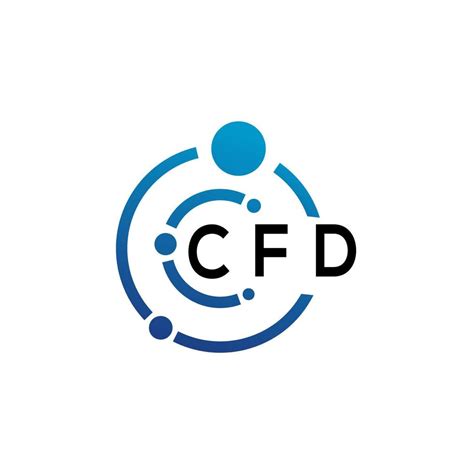 Cfd Letter Logo Design On White Background Cfd Creative Initials