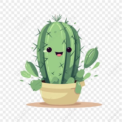 단순한 선인장 벡터클립 아트만화상표 Png 일러스트 무료 다운로드 Lovepik