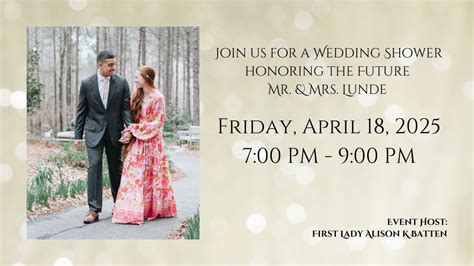 Wedding Shower For Bro Kameron Lunde And Sis Shelby Smith 6200 W Hamilton Park Rd Columbus