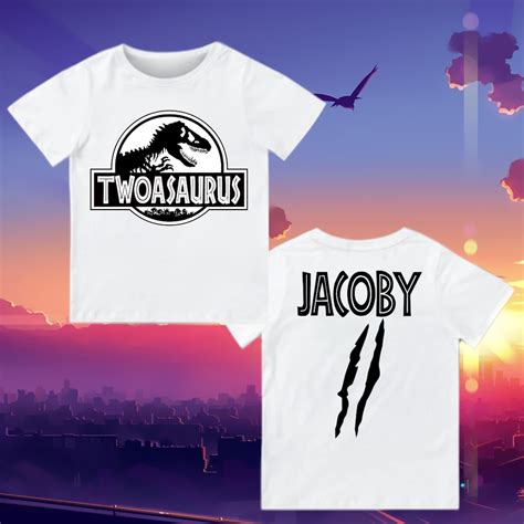 Dinosaur Birthday Shirt Jurassic Birthday Shirt Name And Age