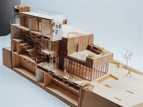 ¼ Building Section Model Of An Art Center Yiyizhou 22jl Architecture Model Architecture
