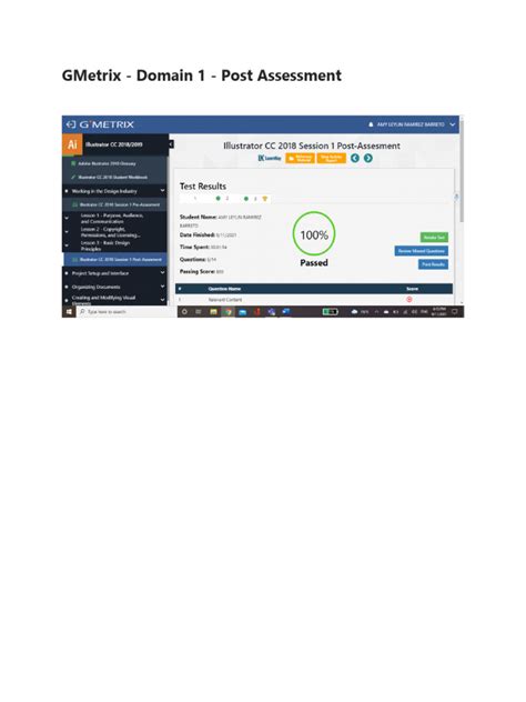 Gmetrix Domain 1 Post Assessment Pdf