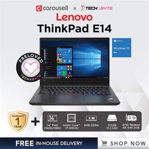 Lenovo Thinkpad E14 Laptop Computers Tech Laptops Notebooks On Carousell